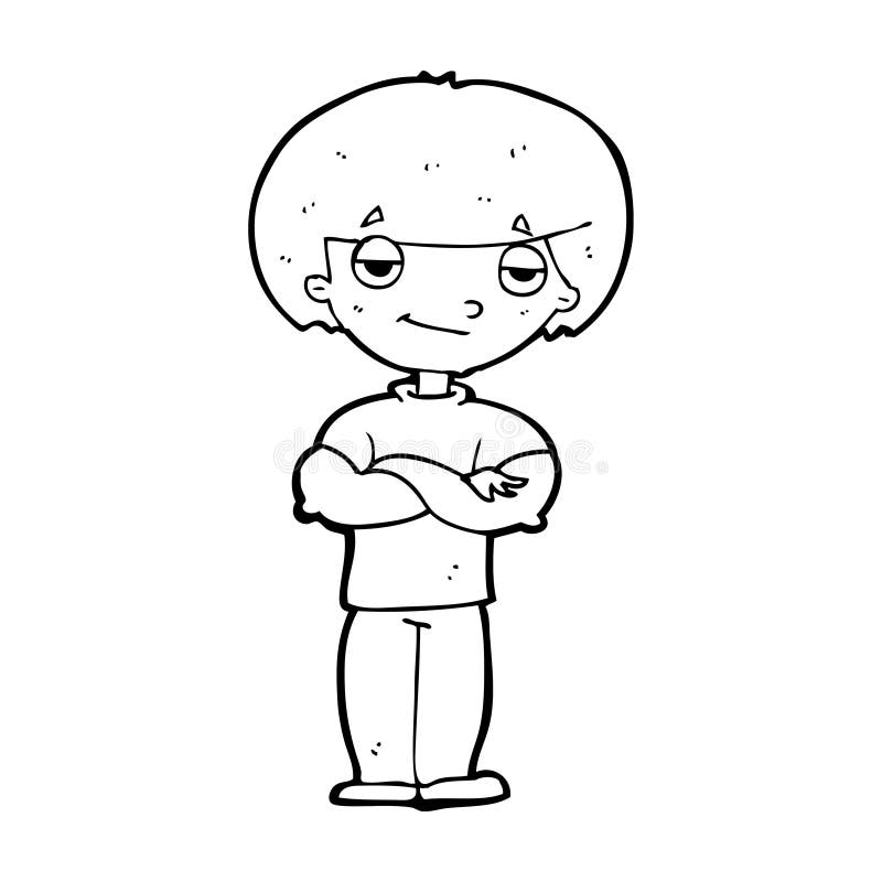 Cartoon smug looking man stock illustration. Illustration of funny ...