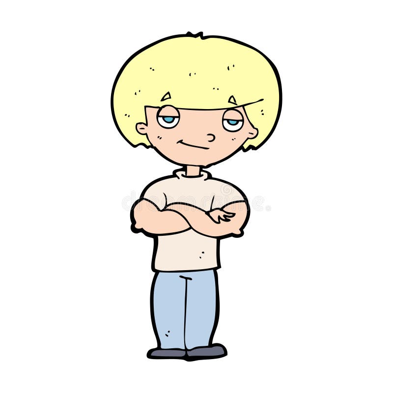 Cartoon smug looking man stock vector. Illustration of clip - 37037021