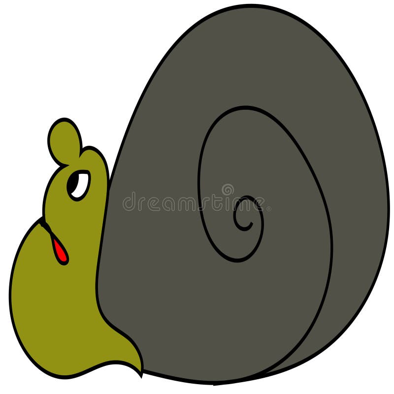 A Grumpy Escargot, Cartoon-snail Stock Image - Image of cartoon ...
