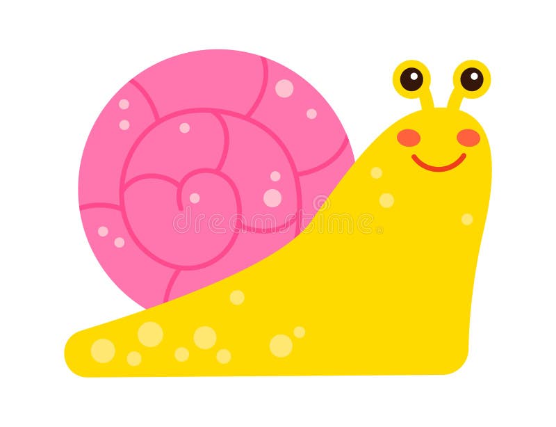 Cartoon Snail Childish Insect Stock Vector - Illustration of vector ...