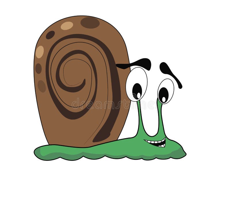 Cartoon snail stock vector. Illustration of emblem, cochlea - 98508309