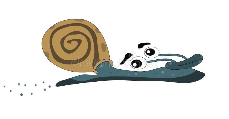 Cartoon snail stock vector. Illustration of emblem, cochlea - 98508309