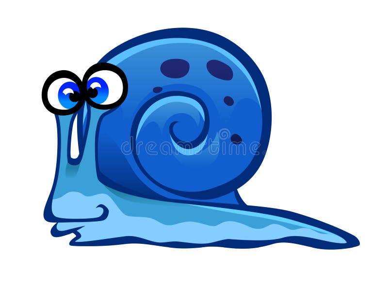 Cartoon snail stock vector. Illustration of mollusk, blue - 41927126