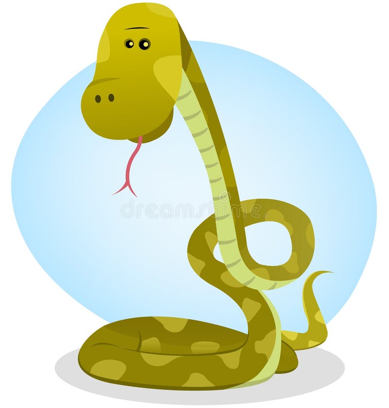 Cartoon Snake stock vector. Illustration of carnivore - 25829045