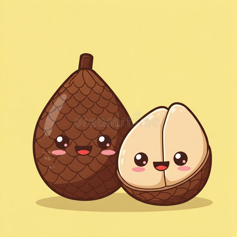 Cartoon Snake fruit cute stock illustration. Illustration of snake ...