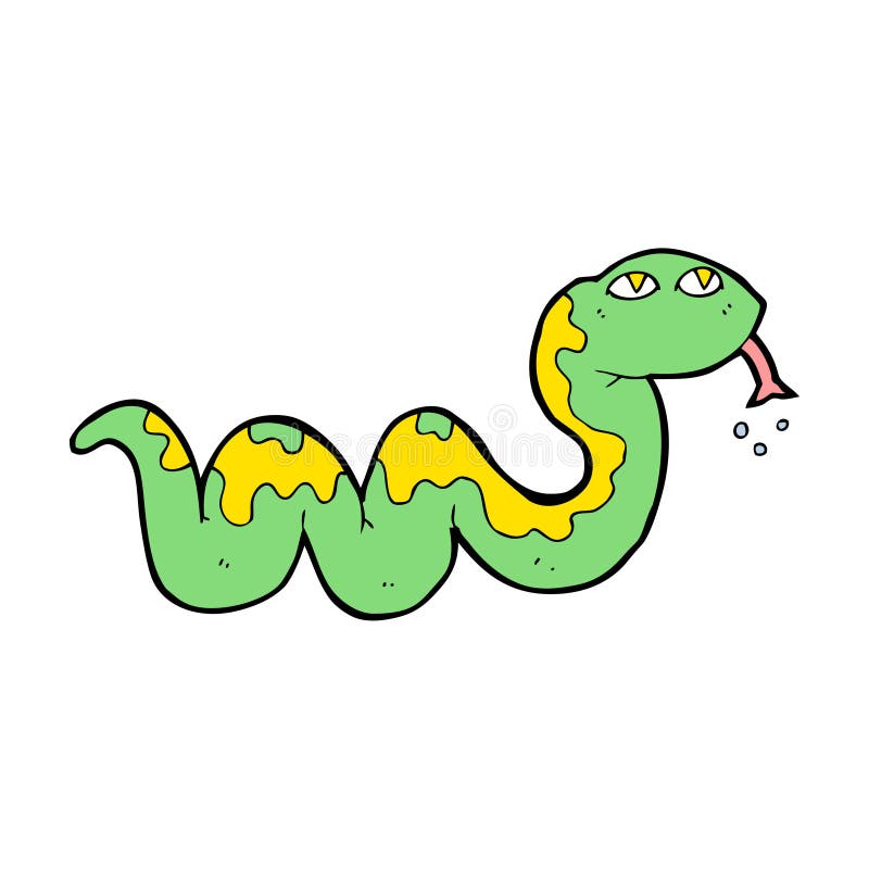 Cartoon snake stock vector. Illustration of drawing, hand - 37012704