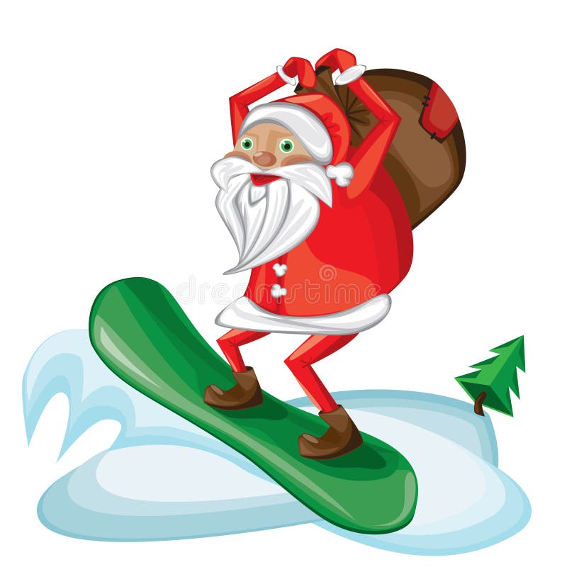 Santa on snowmobile stock illustration. Illustration of game - 344190