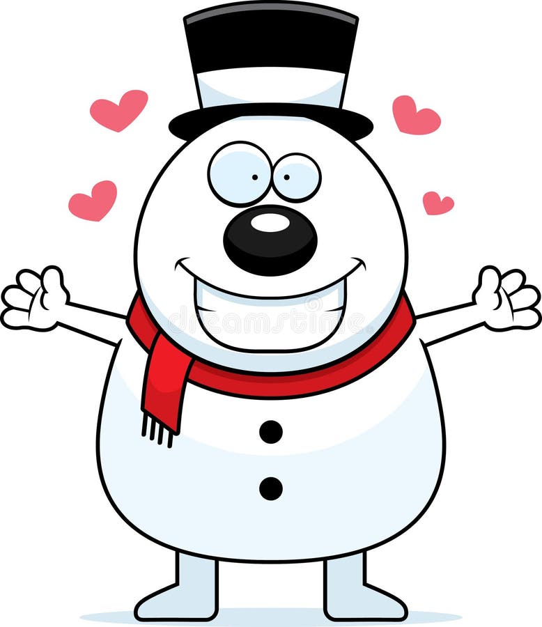 Cartoon Snowman Hug stock vector. Illustration of winter - 47753575