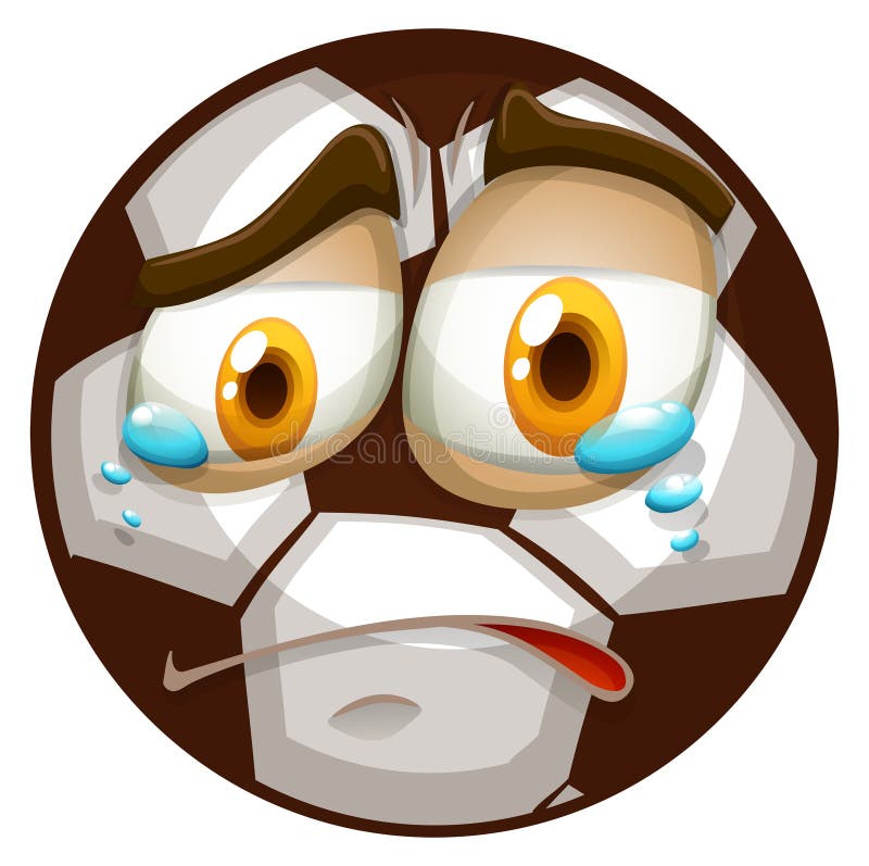 Sad Crying Football Cartoon Character Stock Illustrations – 50 Sad ...