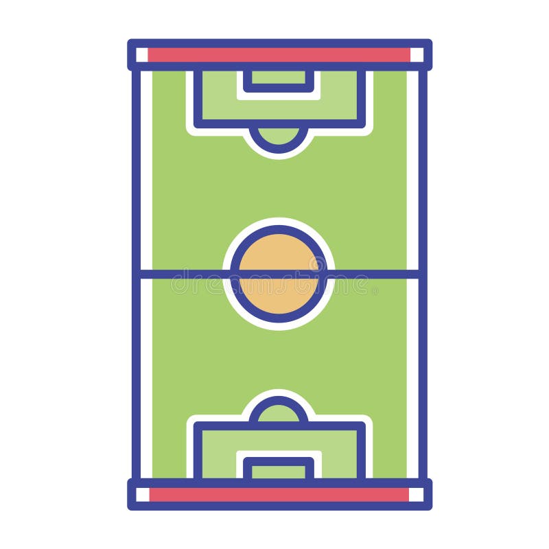 Cartoon Soccer Field Icon Illustration Isolated Stock Illustration ...