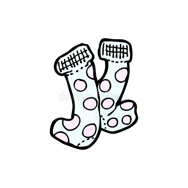 Cartoon socks stock vector. Illustration of hand, socks - 38055075