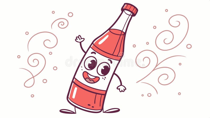 Cartoon Soda Bottle Character Fun Drink Beverage Vector Design ...