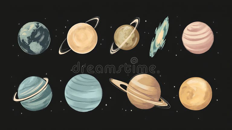 Cartoon Solar System Planets Stock Illustrations – 7,987 Cartoon Solar ...