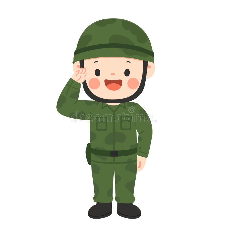 Proud Saluting Male Army Soldier Stock Illustrations – 50 Proud ...