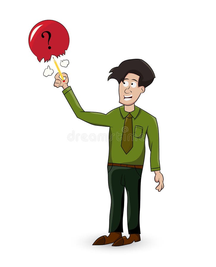 Cartoon solving problem stock vector. Illustration of people - 79310134