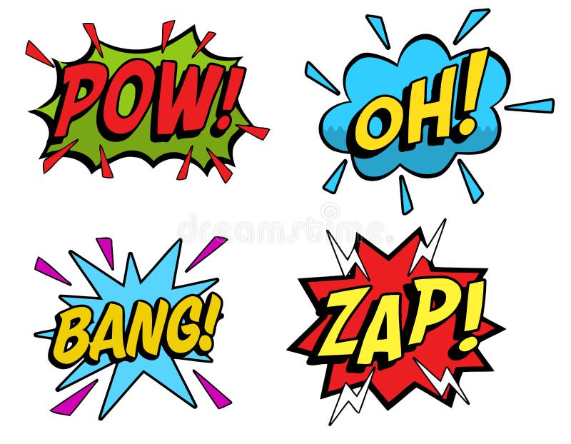 Cartoon sound effects 03 stock vector. Illustration of explosion - 99855208