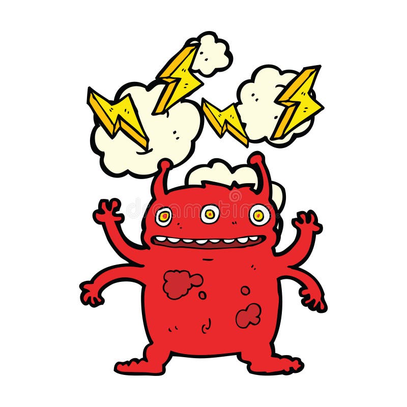 Cartoon space alien stock illustration. Illustration of creature - 52968327