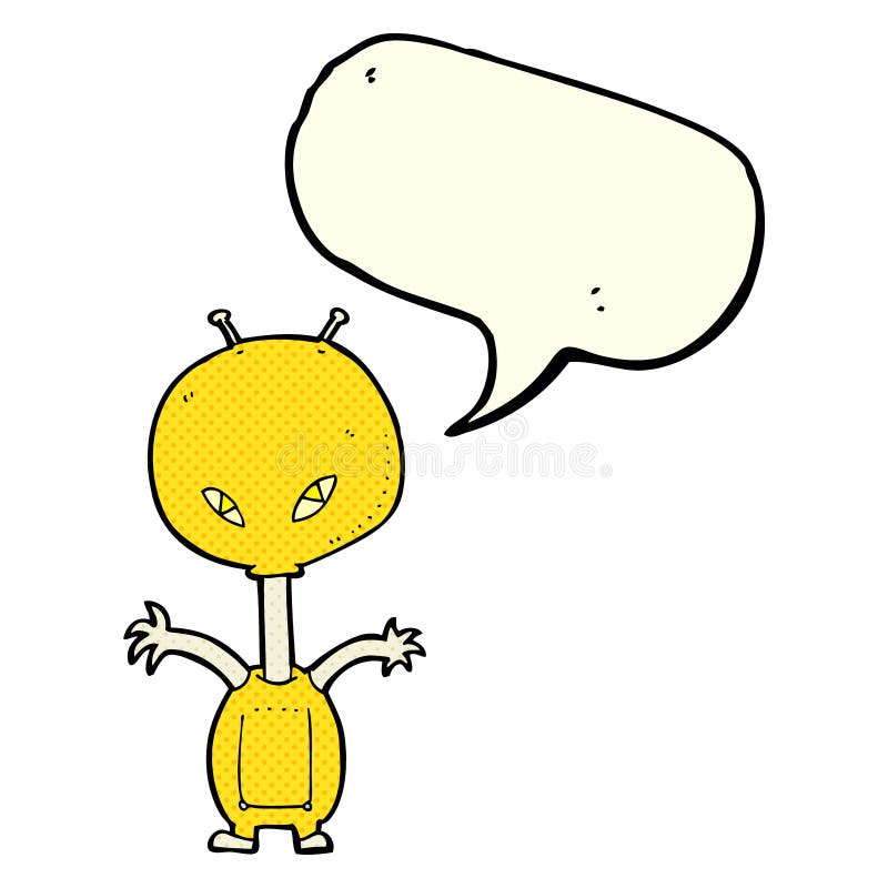 Cartoon Alien Speech Bubble Stock Illustrations – 960 Cartoon Alien ...