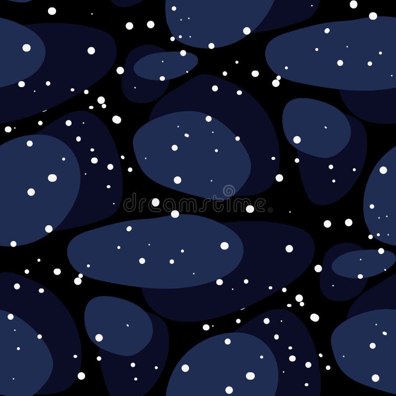 A Cartoon Space Background Pattern with Black Holes and Stars. Infinite ...