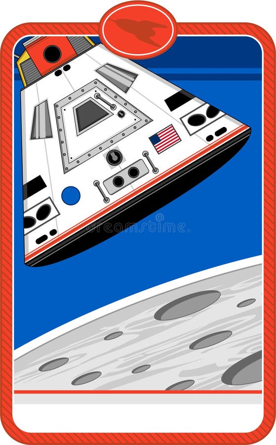 Cartoon Space Capsule stock vector. Illustration of planets - 95447145