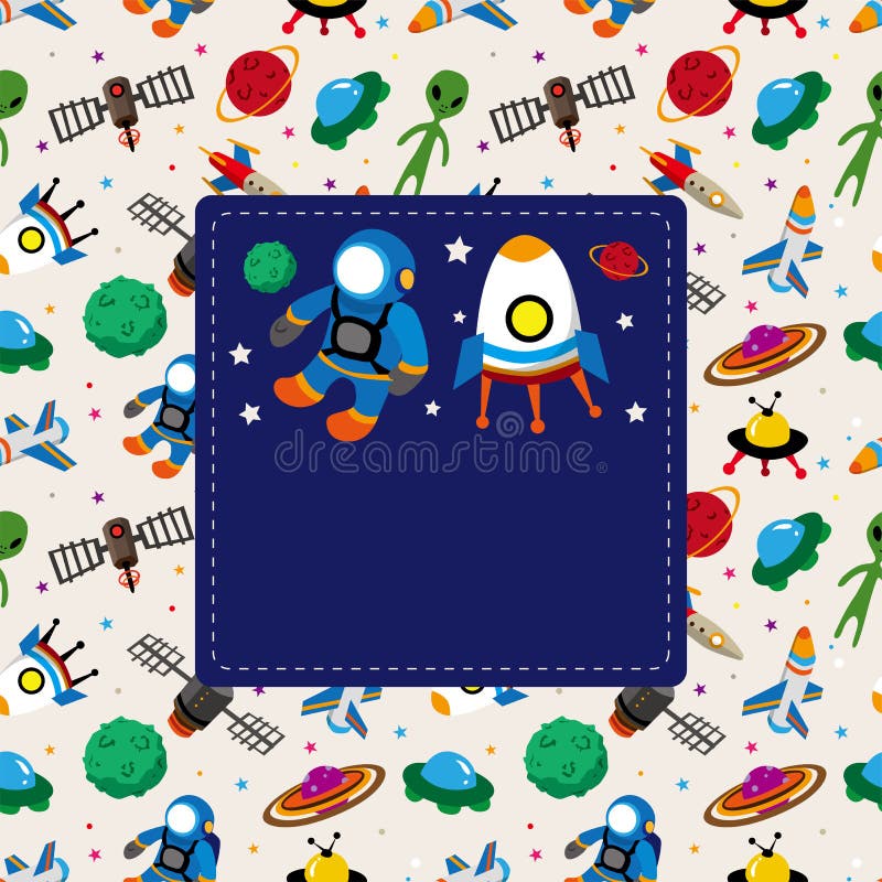 Cartoon space card stock vector. Illustration of cute - 18605583