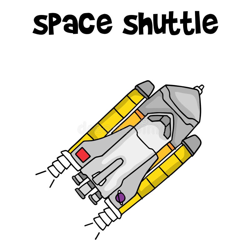 Cartoon of Space Shuttle Vector Art Stock Vector - Illustration of race ...