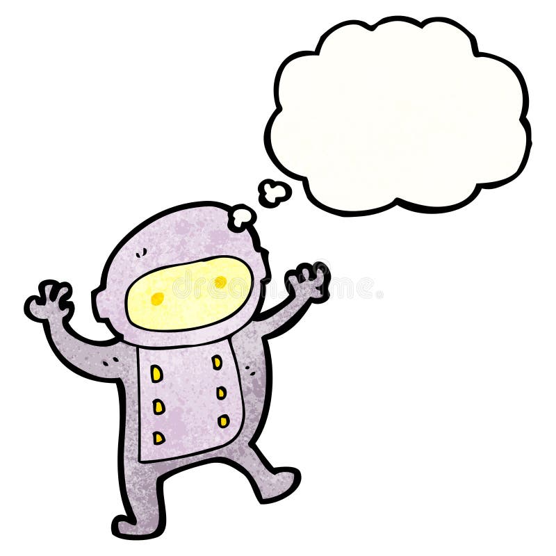 Cartoon spaceman stock vector. Illustration of idea, retro - 38050371