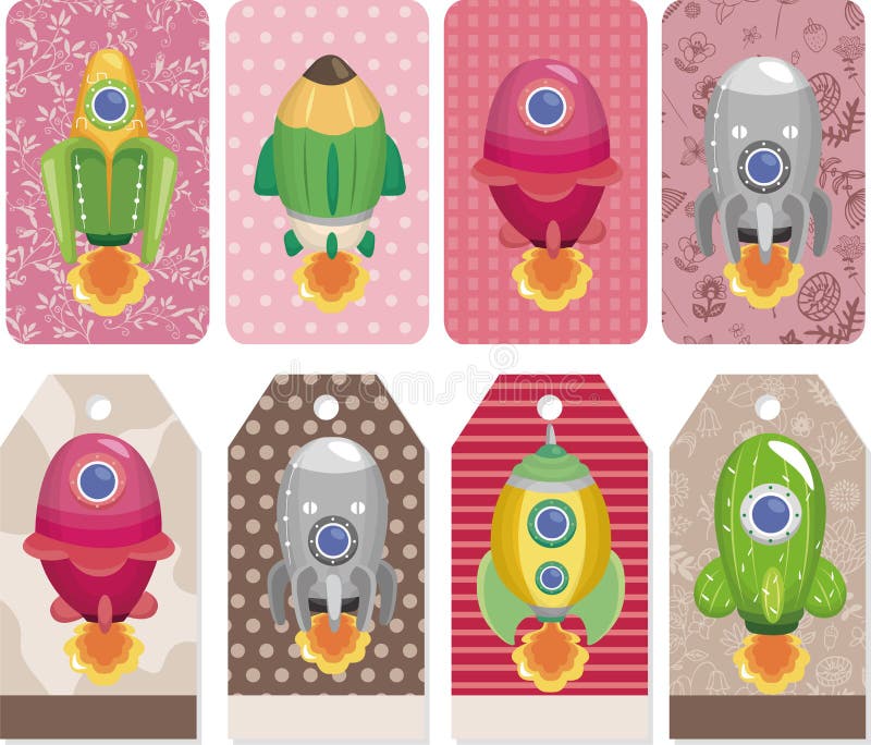 Cartoon spaceship card stock illustration. Illustration of party - 22441583