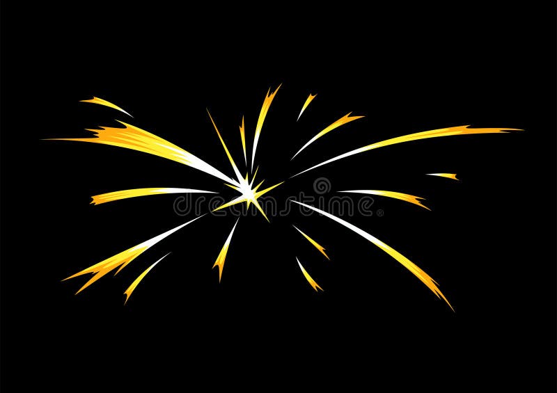 Cartoon Sparkle Hit Impact Effect Stock Vector - Illustration of spark ...