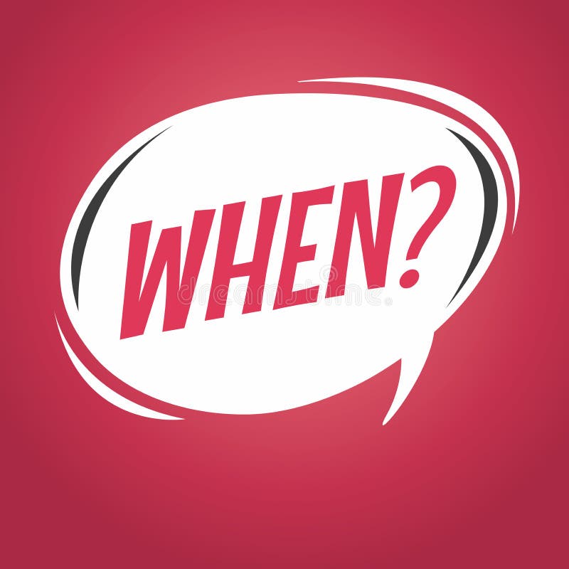 When Cartoon Speech Bubble. Stock Vector - Illustration of attention ...