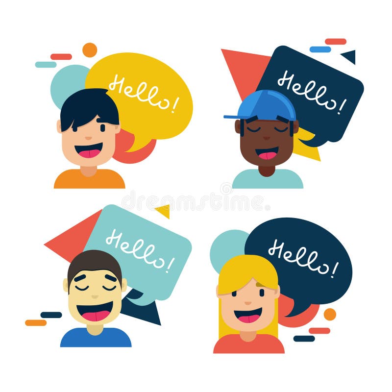 Cartoon speech bubbles stock vector. Illustration of cartoon - 110155019