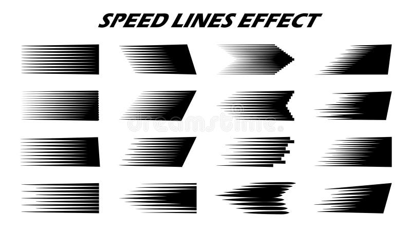 Cartoon Speed Lines. High Speed Movement Stock Vector - Illustration of ...
