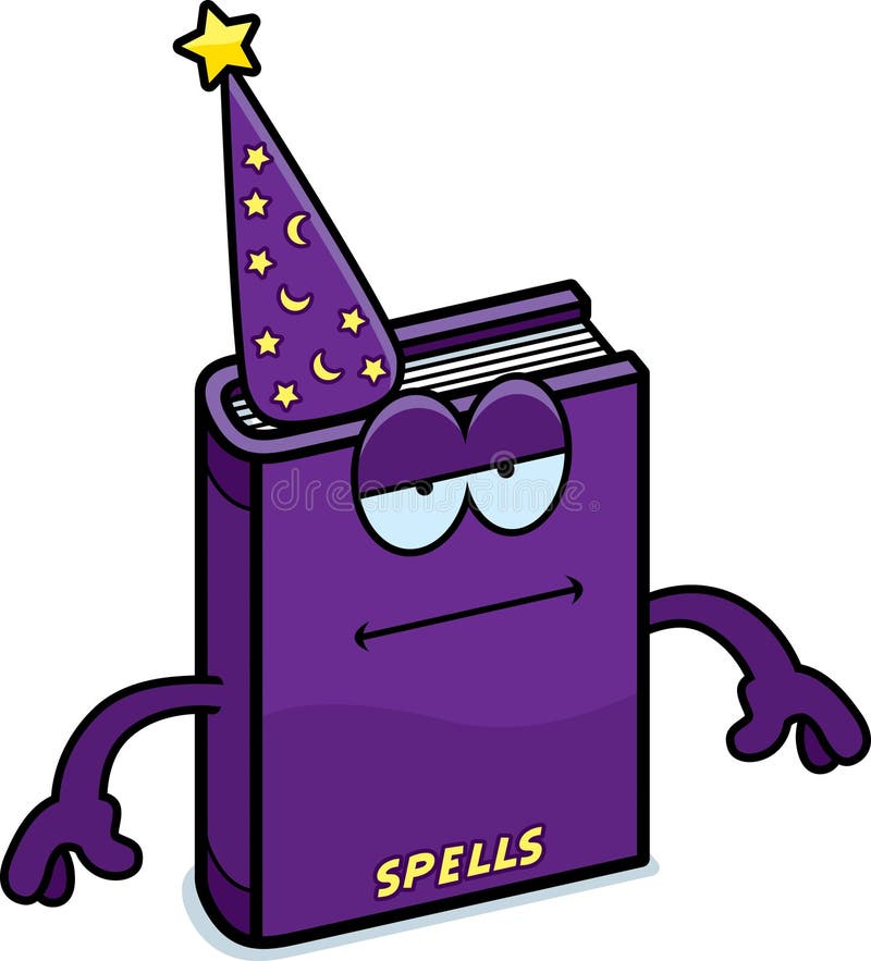 Cartoon Spell Book Bored stock vector. Illustration of spells - 47816211