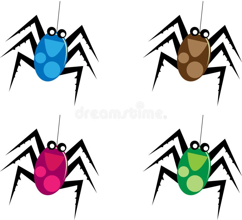 Cartoon Spider Clip Art stock illustration. Illustration of elements ...