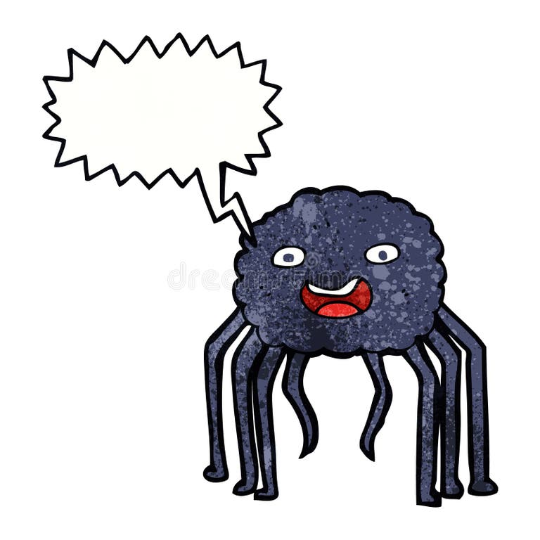 Cartoon Spider with Speech Bubble Stock Illustration - Illustration of ...
