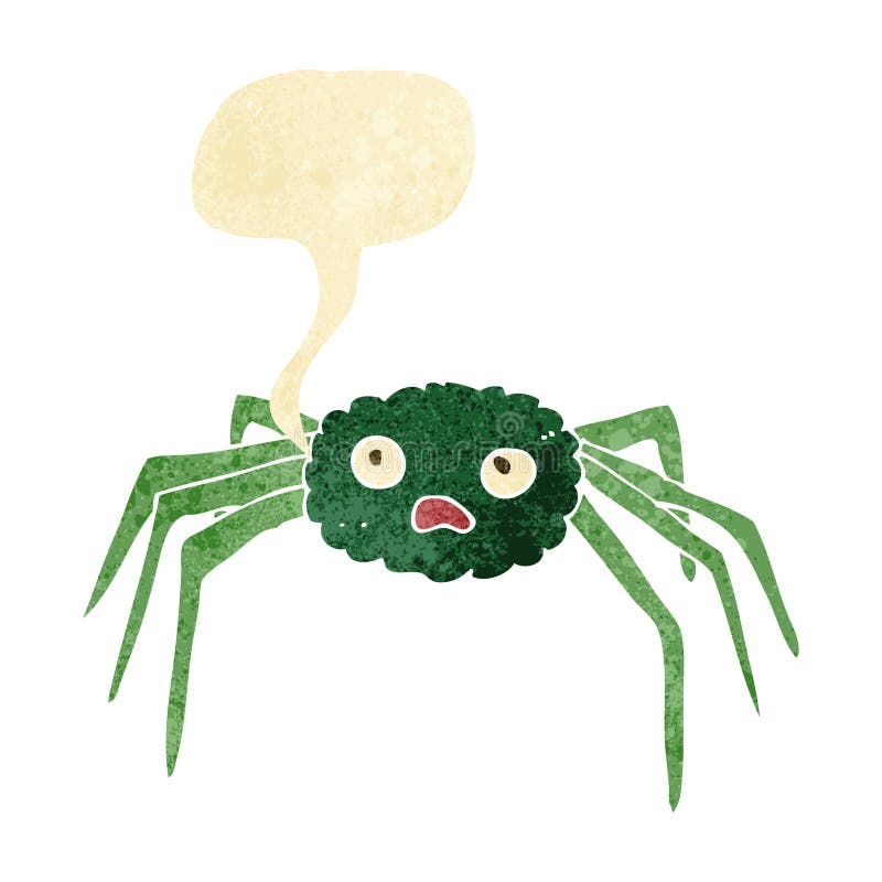 Cartoon Spider with Speech Bubble Stock Illustration - Illustration of ...