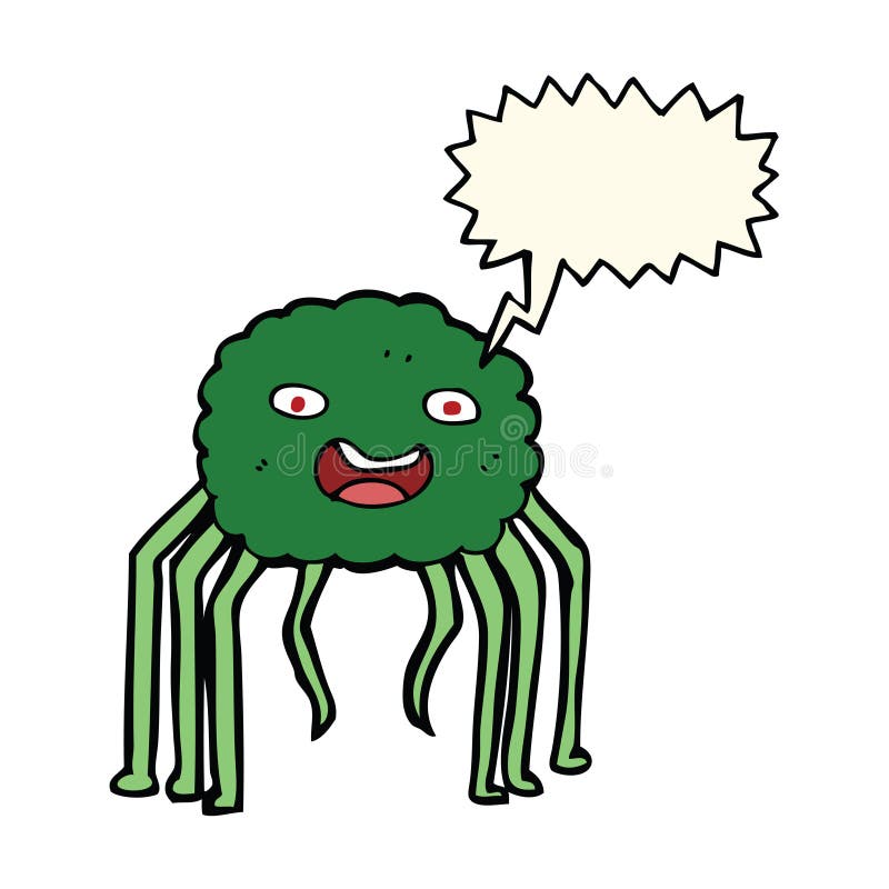 Cartoon Spider with Speech Bubble Stock Illustration - Illustration of ...