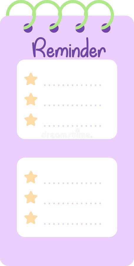 Cartoon Notebook Sheet with Sticker Stock Vector - Illustration of ...