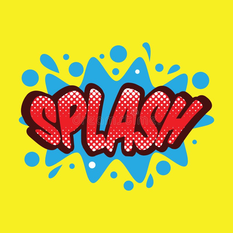 Cartoon Splash Text. Vector Illustration Decorative Design Stock Vector ...