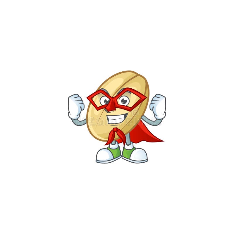 A Cartoon of Split Bean with Super Hero Costume Stock Vector ...