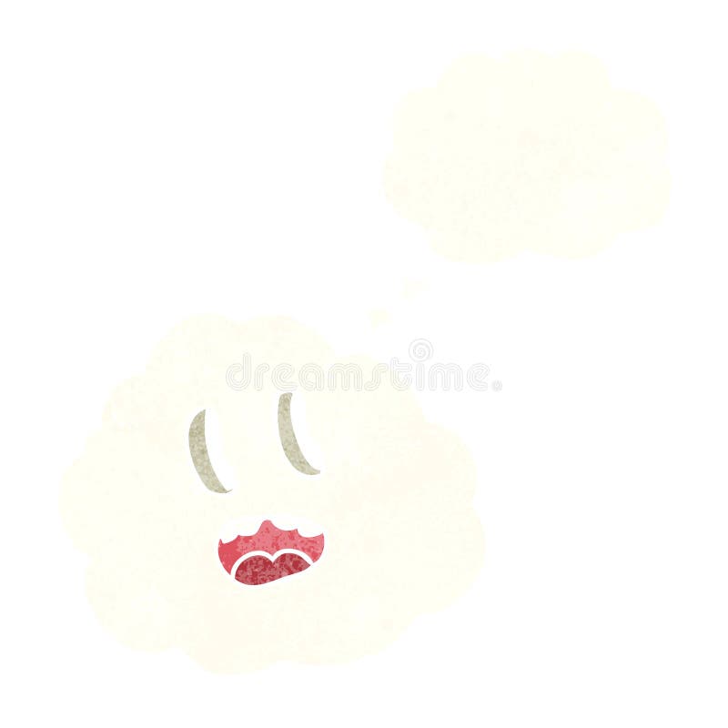 Cartoon Spooky Cloud with Thought Bubble Stock Illustration ...
