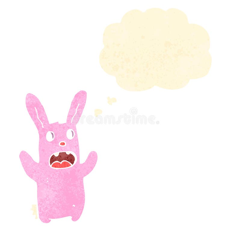 Cartoon Spooky Pink Bunny Rabbit Stock Vector - Illustration of funny ...