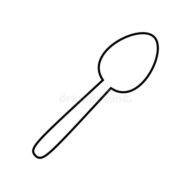 Cartoon Spoon Icon Isolated on White Background Stock Vector ...