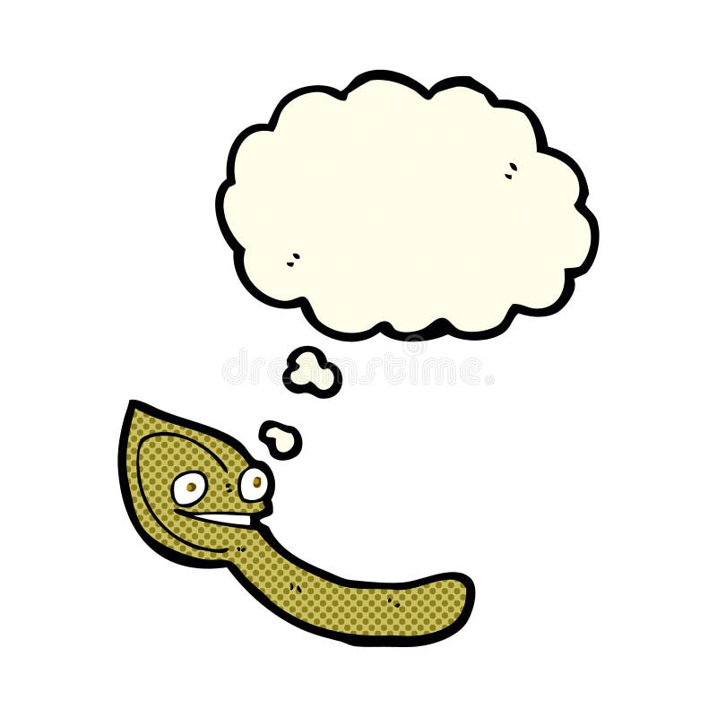 Cartoon Spoon with Thought Bubble Stock Illustration - Illustration of ...