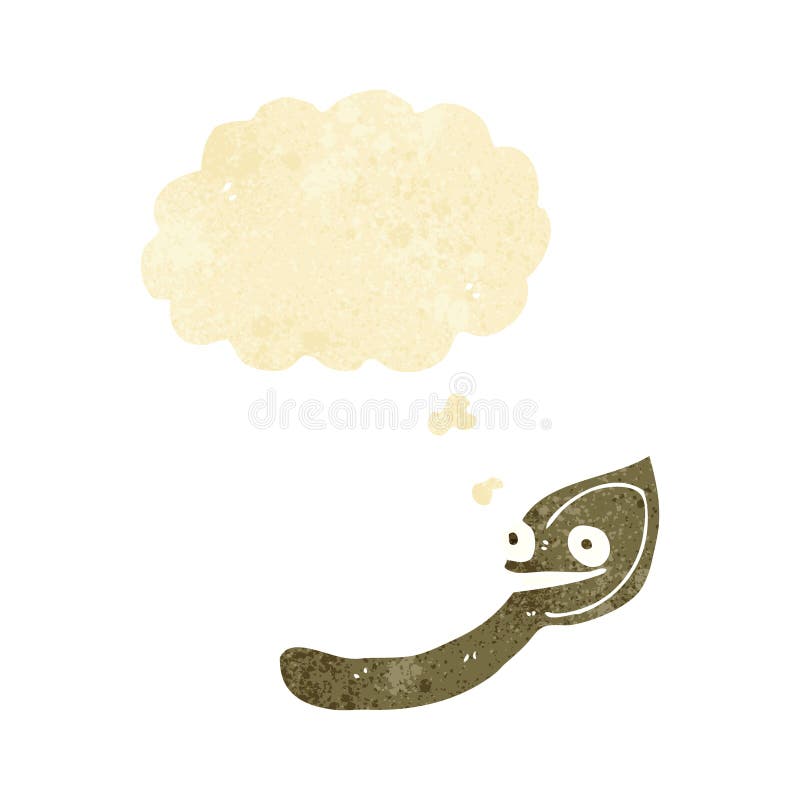 Cartoon Spoon with Thought Bubble Stock Illustration - Illustration of ...
