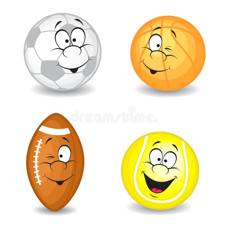 Cartoon sport balls stock vector. Illustration of collection - 25573001