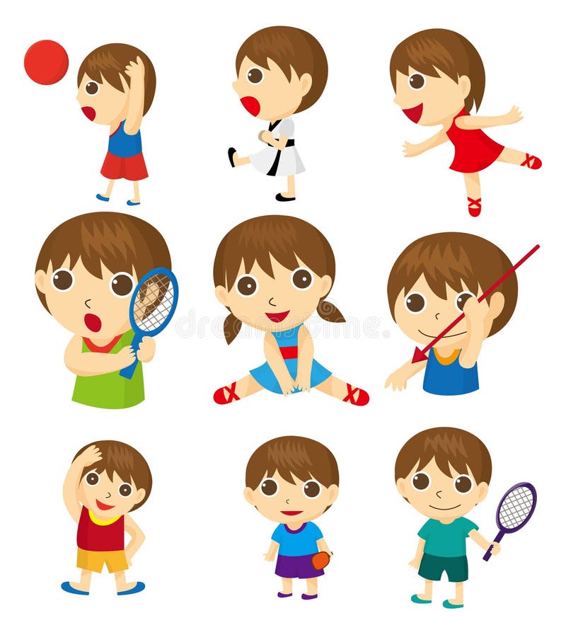 Cartoon sport people stock illustration. Illustration of golf - 17884015