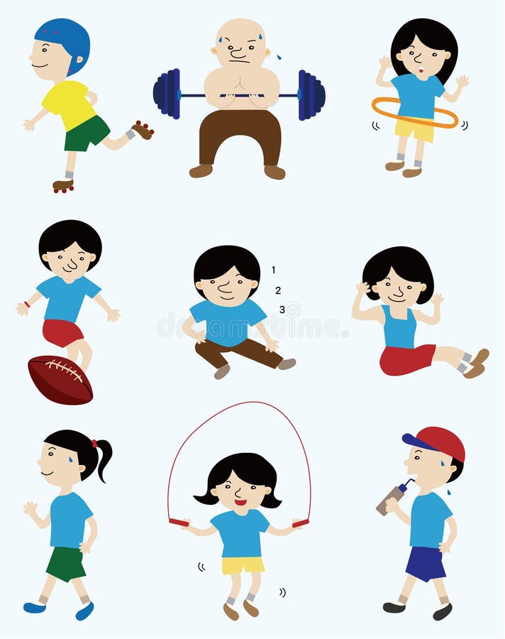 Cartoon Sport Player People Icon Stock Vector - Illustration of ...