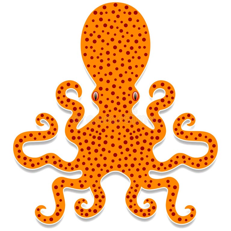 Cartoon Spotty Octopus stock vector. Illustration of marine - 33794945