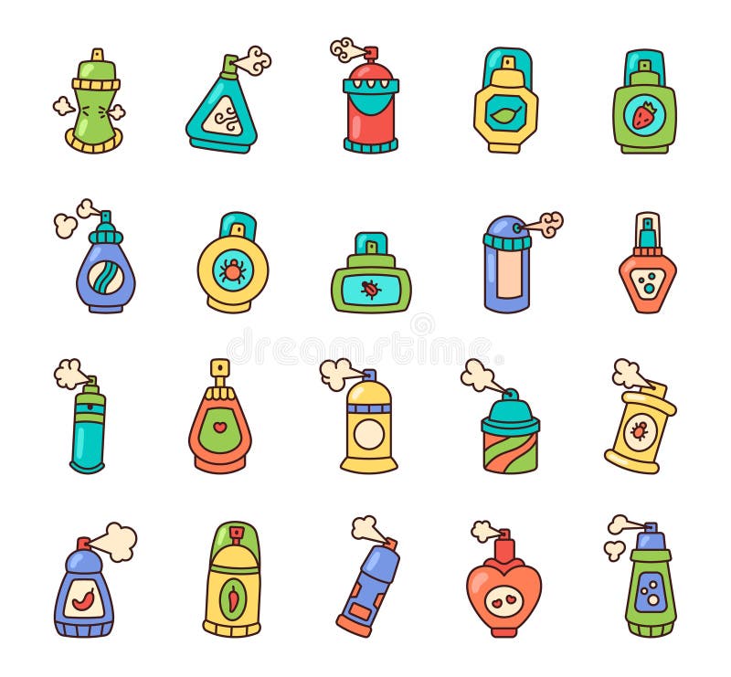 Cartoon Spray Bottle Objects Stock Vector - Illustration of cartoon ...